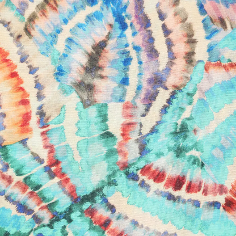 20892 Digi Tie Dye Leaves Rayon | Knipidee.nl - Double folded or Rolls ...