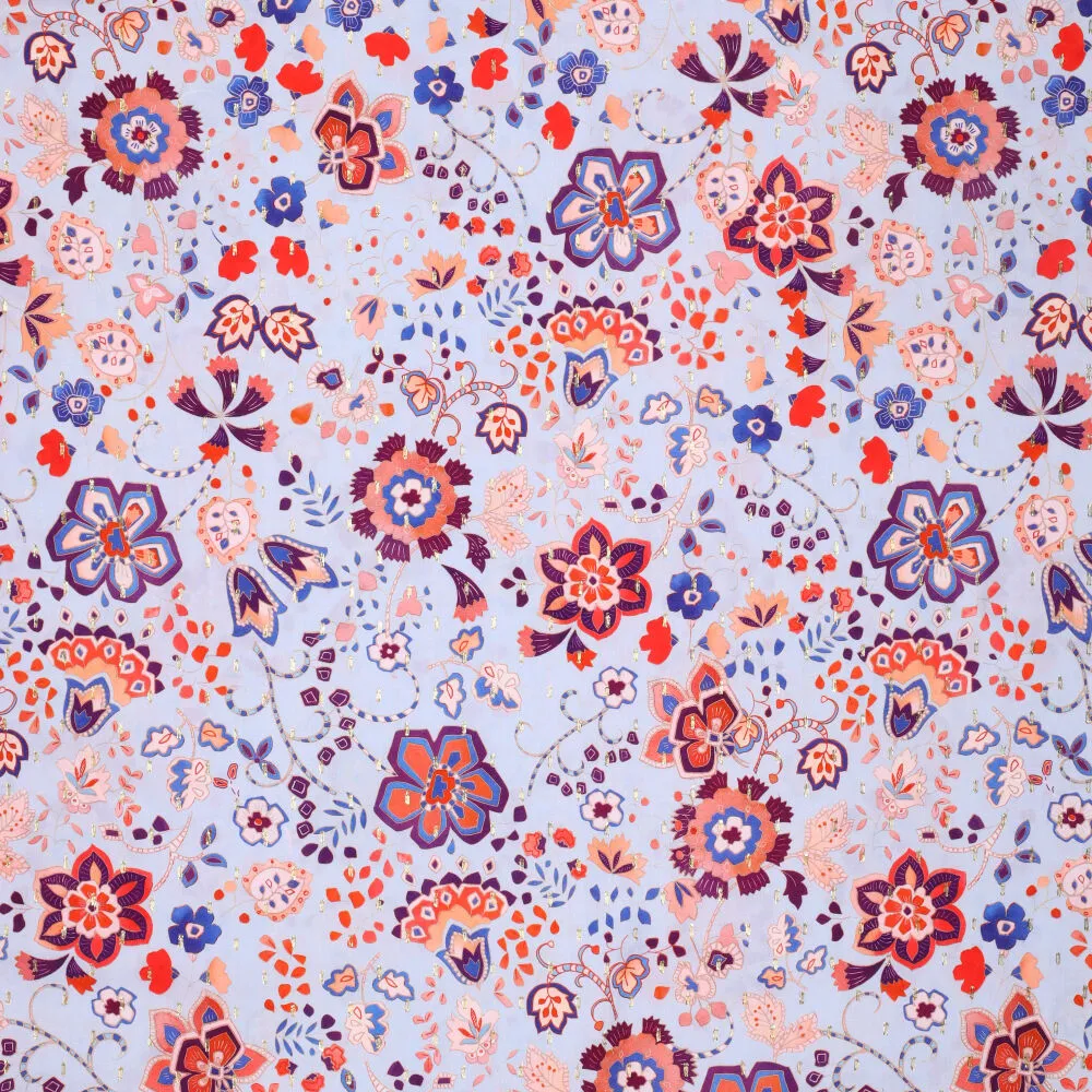 20862 Flower Shapes Lurex Jacquard | Knipidee.nl - Color code: 815